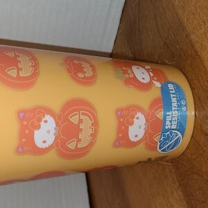 Hello Kitty | Dining | Hello Kitty Orange Tumbler With Straw 26 Oz ...